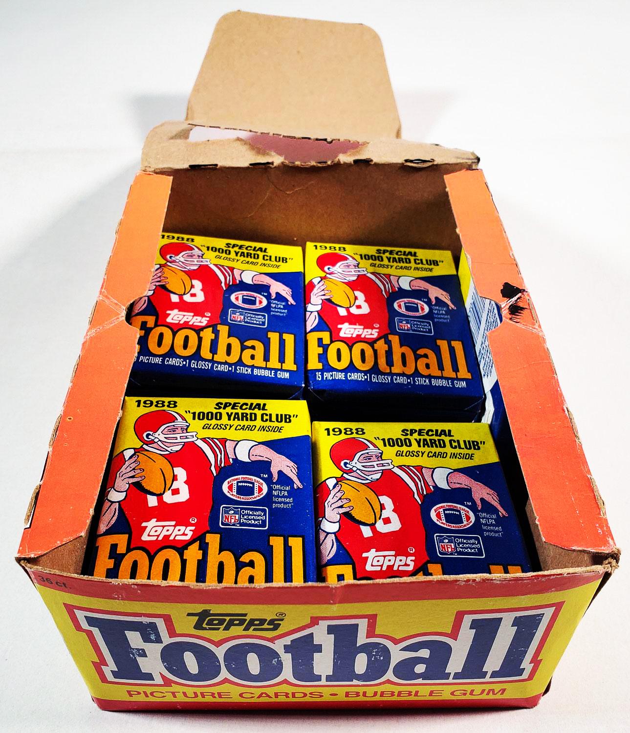 Lot of (21) 1988 Topps Football Card Complete w/ 36 Sealed Packs: HUNT ...