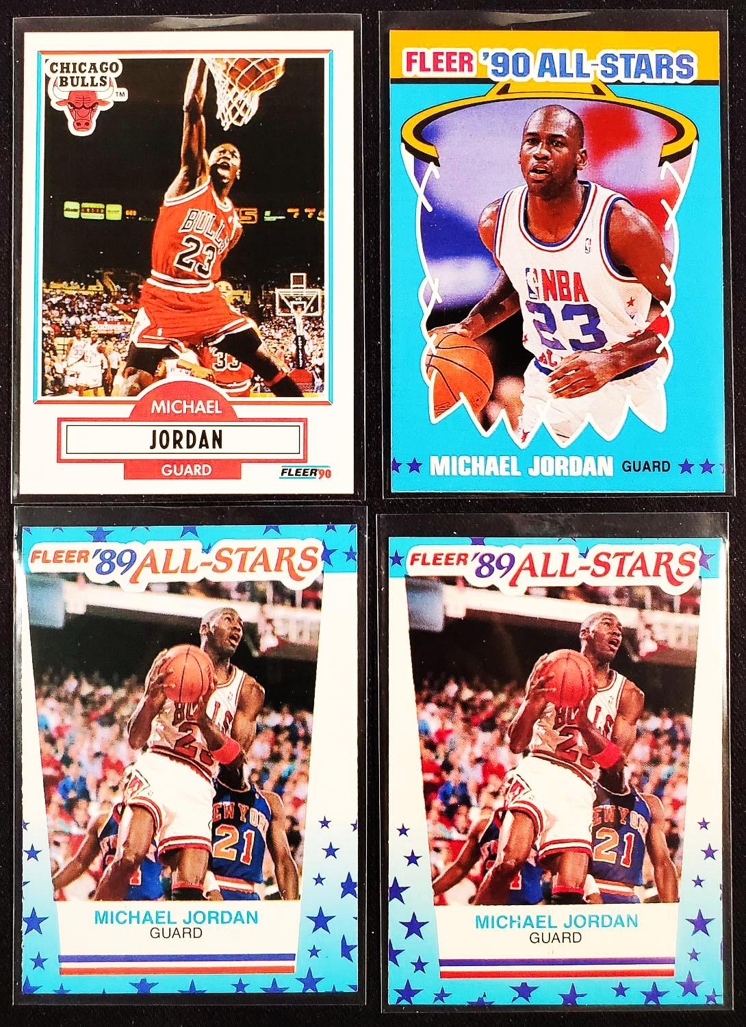 Lot of (4) Michael Jordan 1989 Fleer & 1990 Fleer Cards | Auction of ...