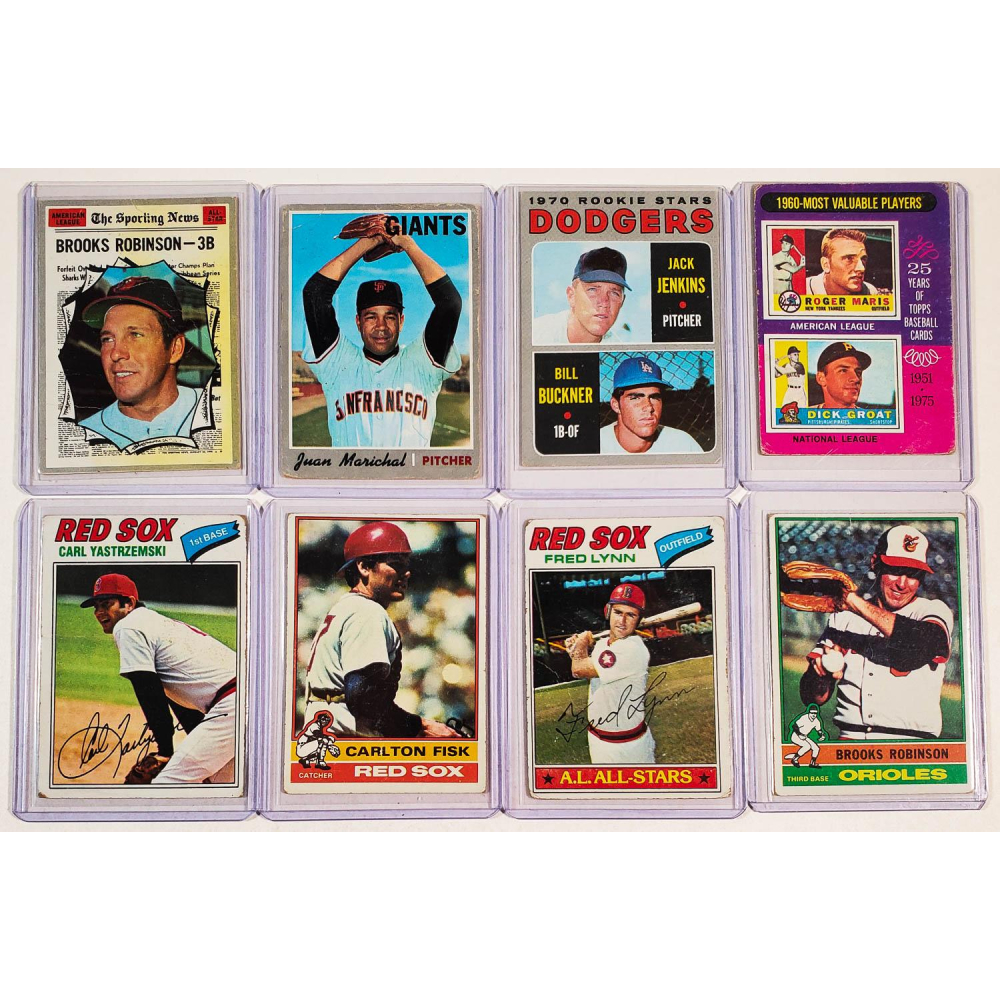 Lot of (8) Vintage Baseball Cards incl/ Brooks Robinson, Fred Lynn ...
