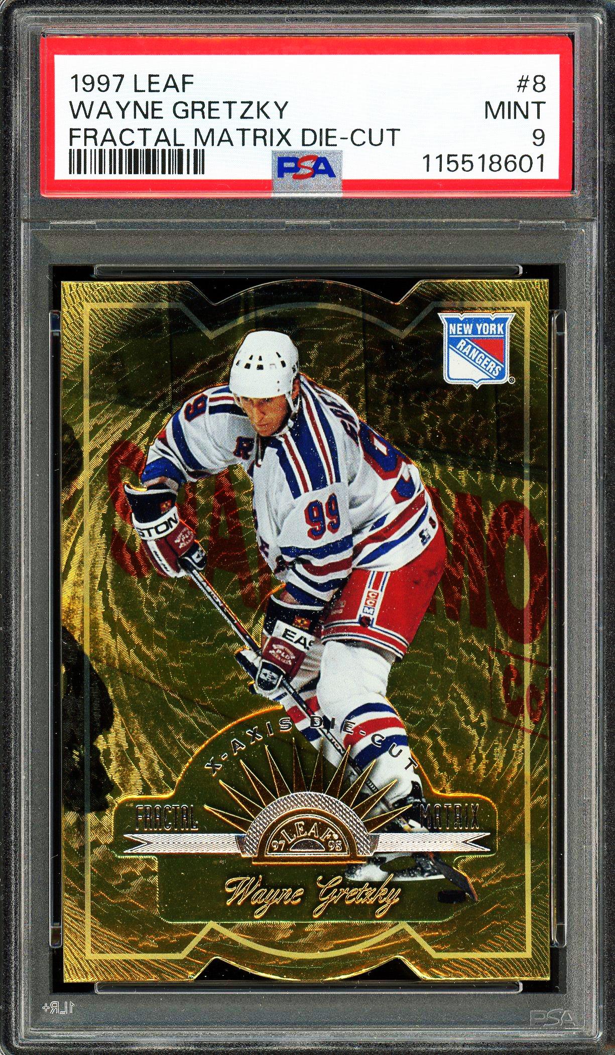 Wayne Gretzky 1997 Leaf Fractal Matrix Die Cut Card #8 PSA 9 | Auction ...