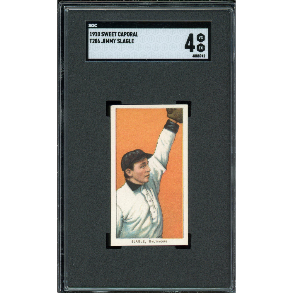 Jimmy Slagle 1910 Sweet Caporal T206 Card SGC 4 | Auction of Champions