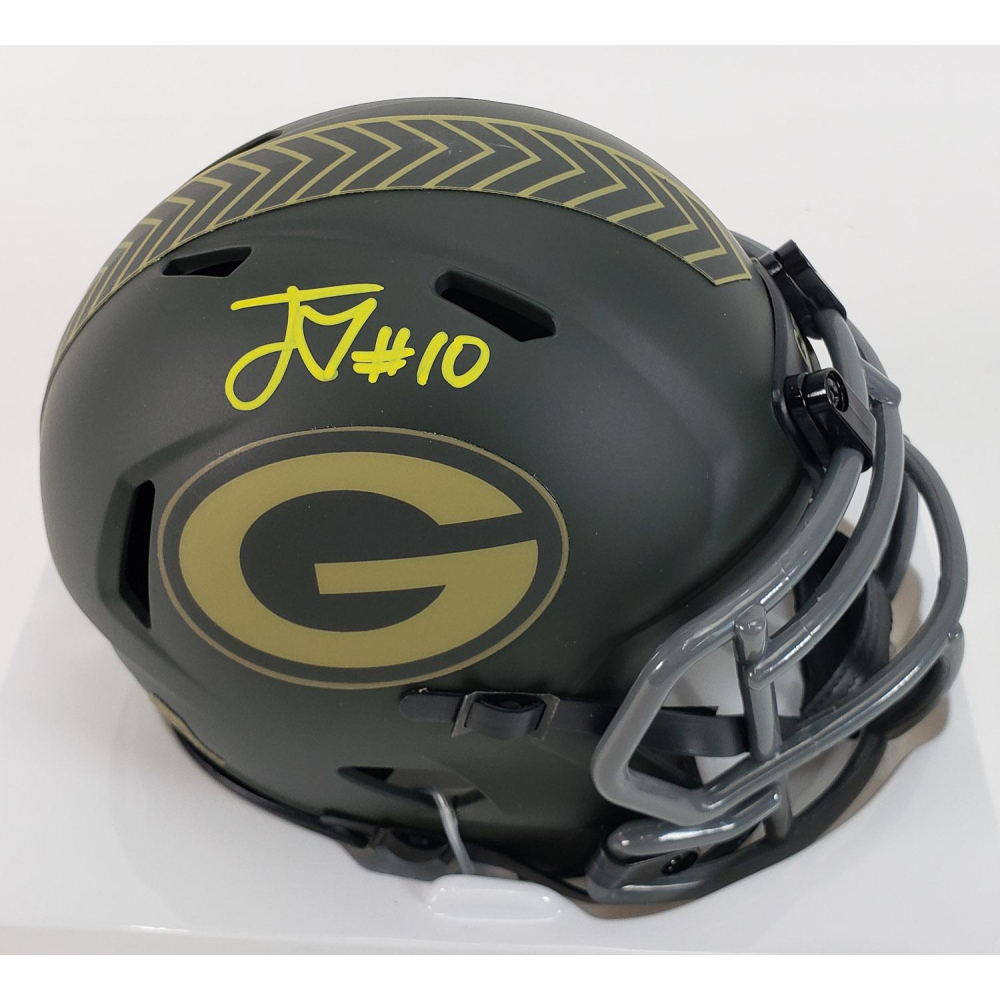 Jordan Love Signed Green Bay Packers 2025 Salute To Service Speed Mini ...
