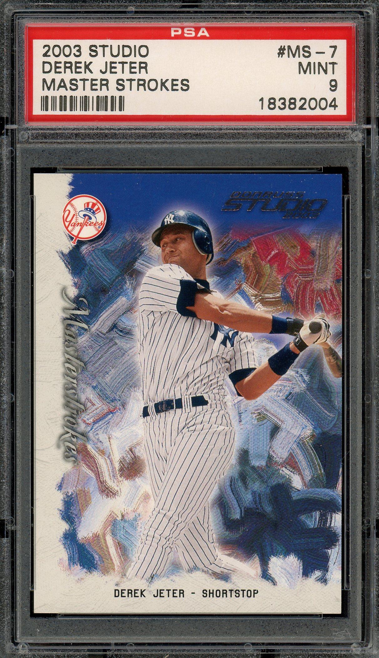 Derek Jeter 2003 Donruss Studio Master Strokes Card 431/1000! PSA 9 ...