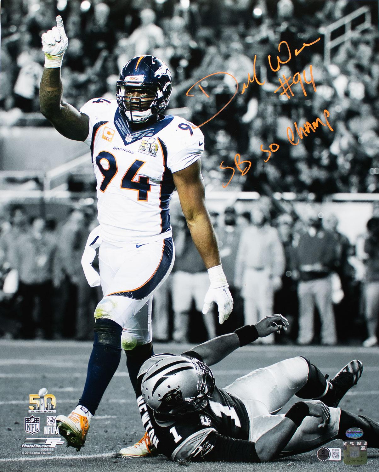 DeMarcus Ware "SB 50 Champs" Signed Denver Broncos 16x20 Photo (Beckett ...