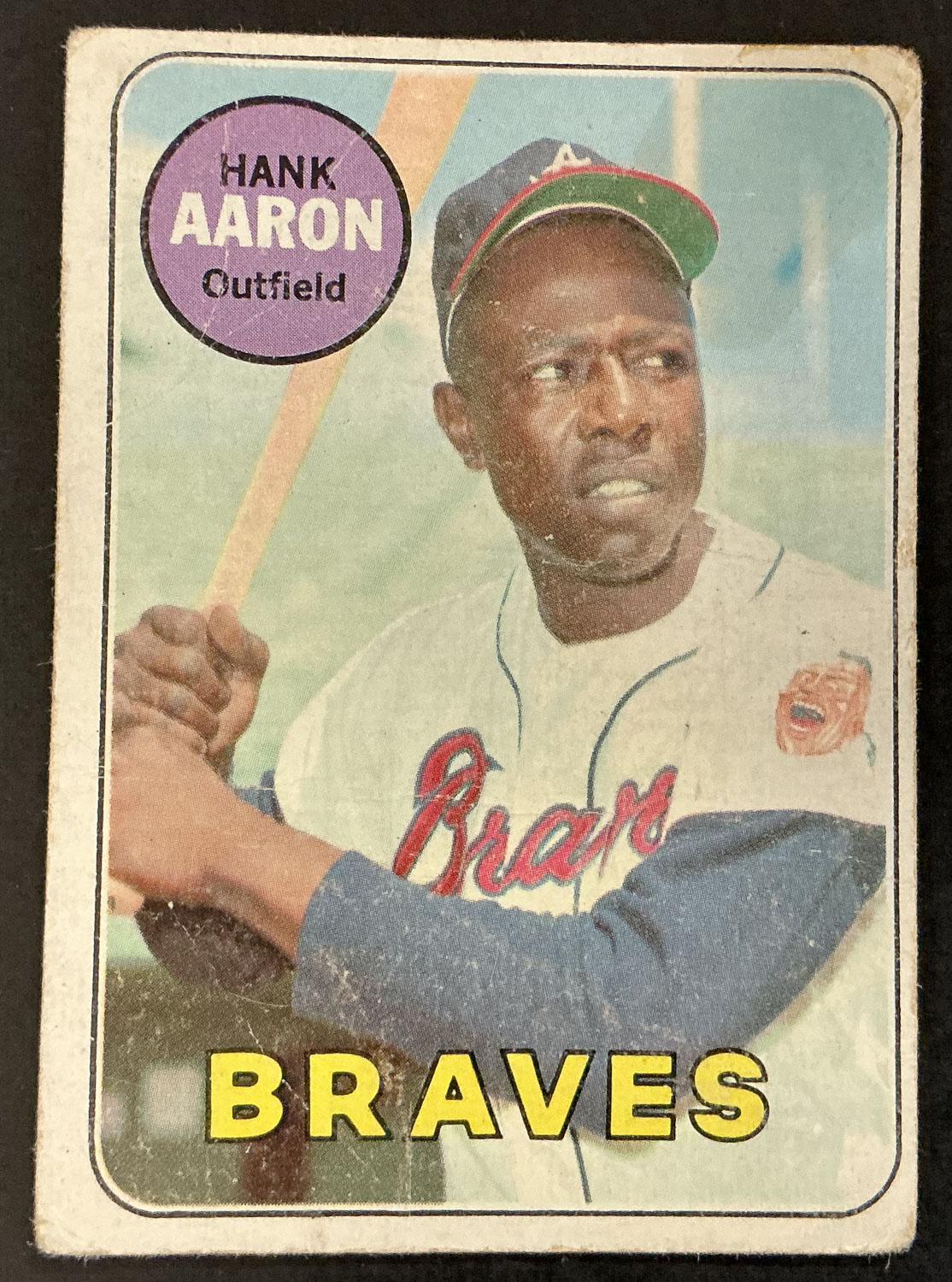Hank Aaron 1969 Topps Card #100 | Auction of Champions