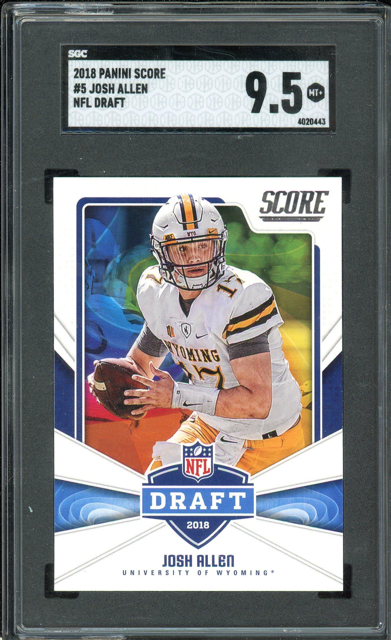 Josh Allen 2018 Panini Score NFL Draft Rookie Card #5 SGC 9.5 | Auction ...