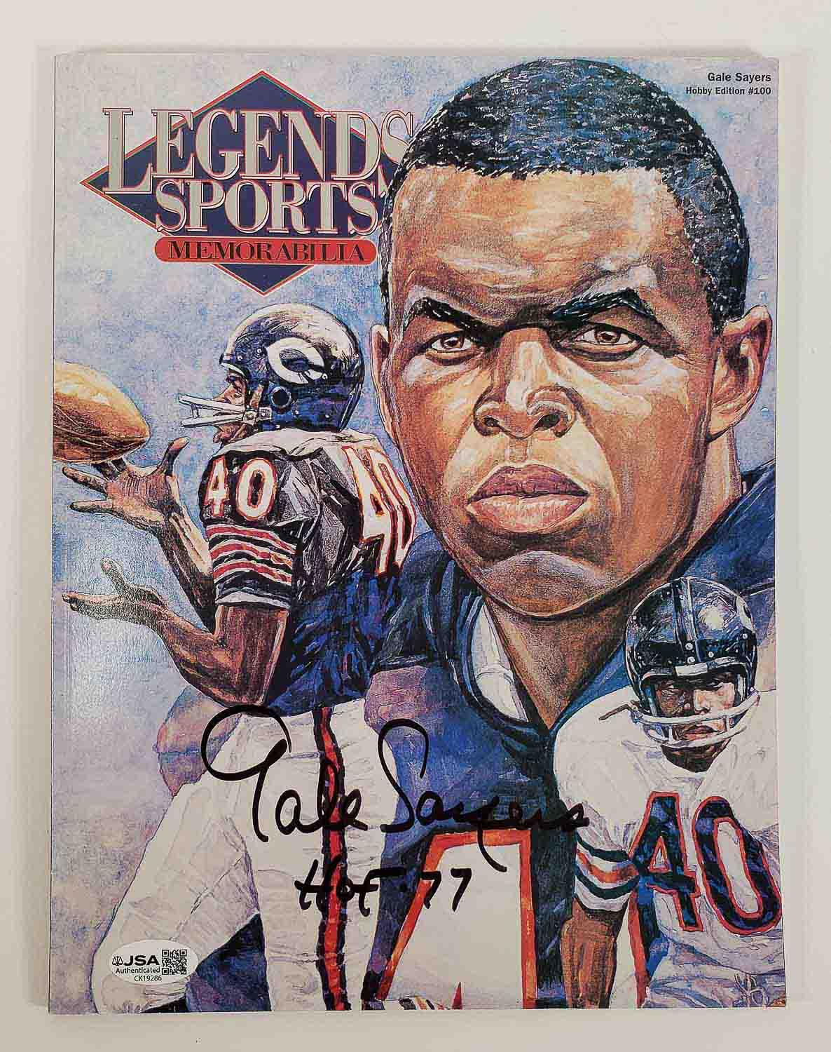 Gale Sayers "HOF 77" Signed Legends Sports Memorabilia Magazine (JSA ...