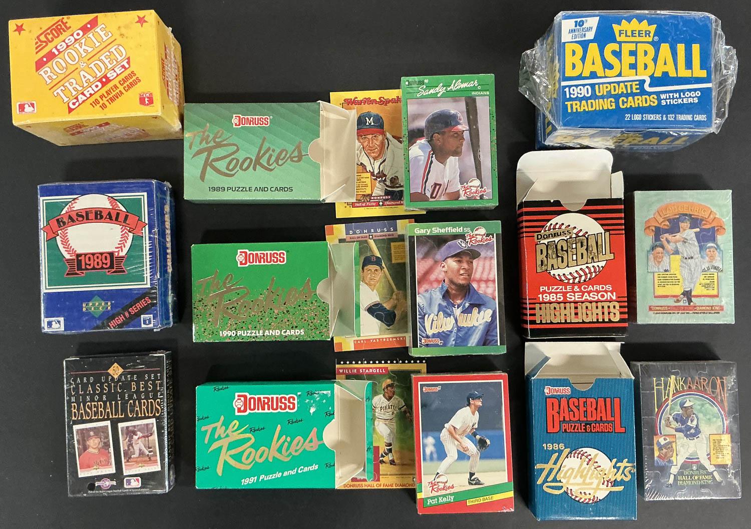 Lot of (9) Factory Sealed Baseball Card Complete Subsets : (3) Donruss ...