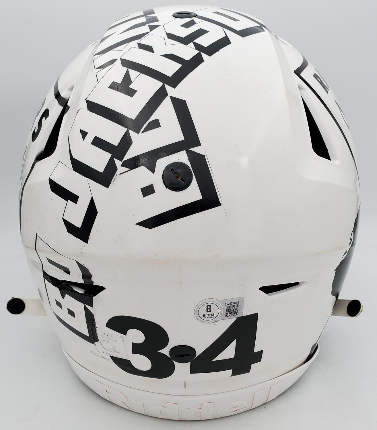 SpeedFlex Helmet: Bo Jackson Signed Full Size Oakland Raiders On Field ...