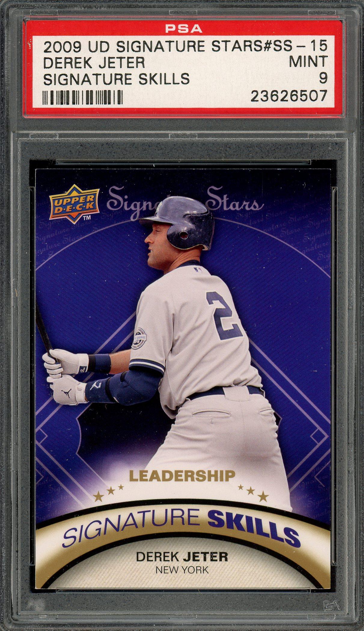 Derek Jeter 2009 UD Signature Stars Signature Skills Card PSA 9: POP 2 ...