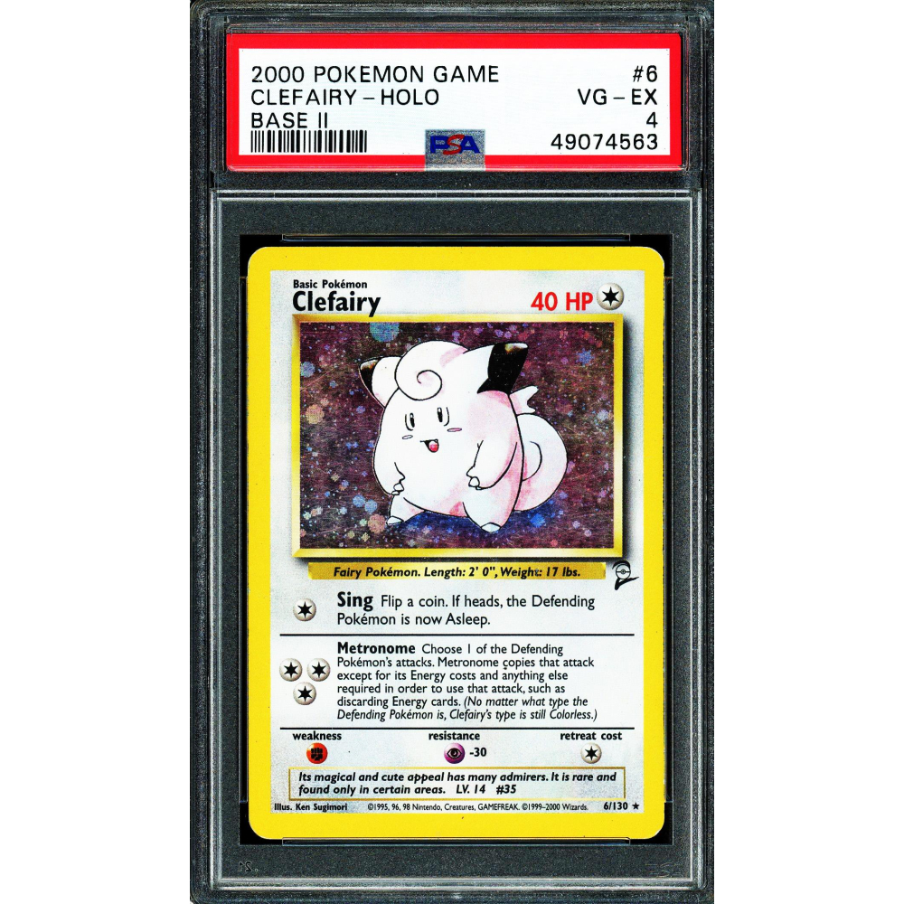 Clefairy Holo 2000 Pokemon Game Base II Card #6 PSA 4 | Auction of ...