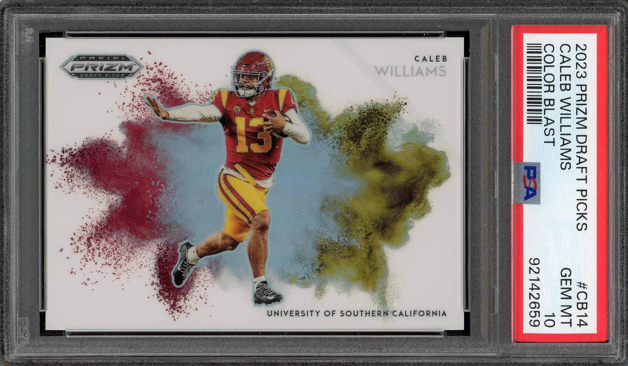 Caleb Williams 2023 Panini Prizm Draft Picks Color Blast PSA Gem Mint ...