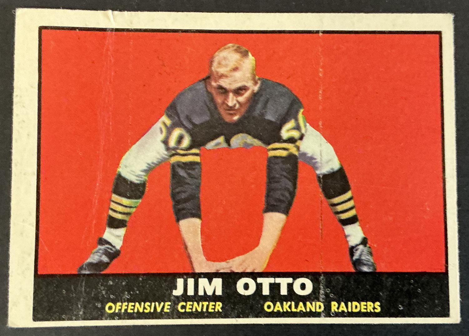 Jim Otto 1961 Topps Rookie Card #182 | Auction of Champions