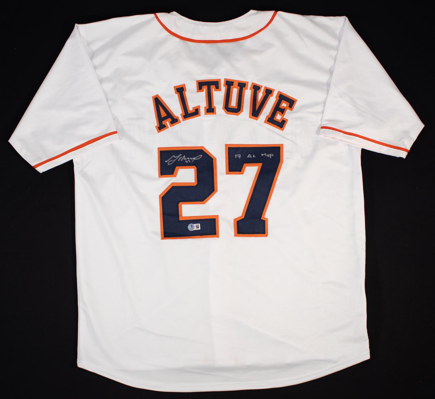 Jose Altuve "17 AL MVP" Signed Houston Astros "2017 AL MVP" Custom ...