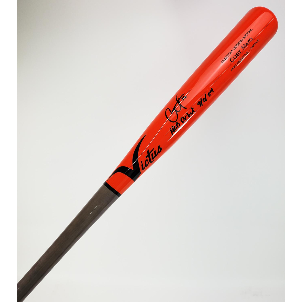 Coby Mayo "MLB Debut 8/2/24" Signed Victus Game Model Baseball Bat ...