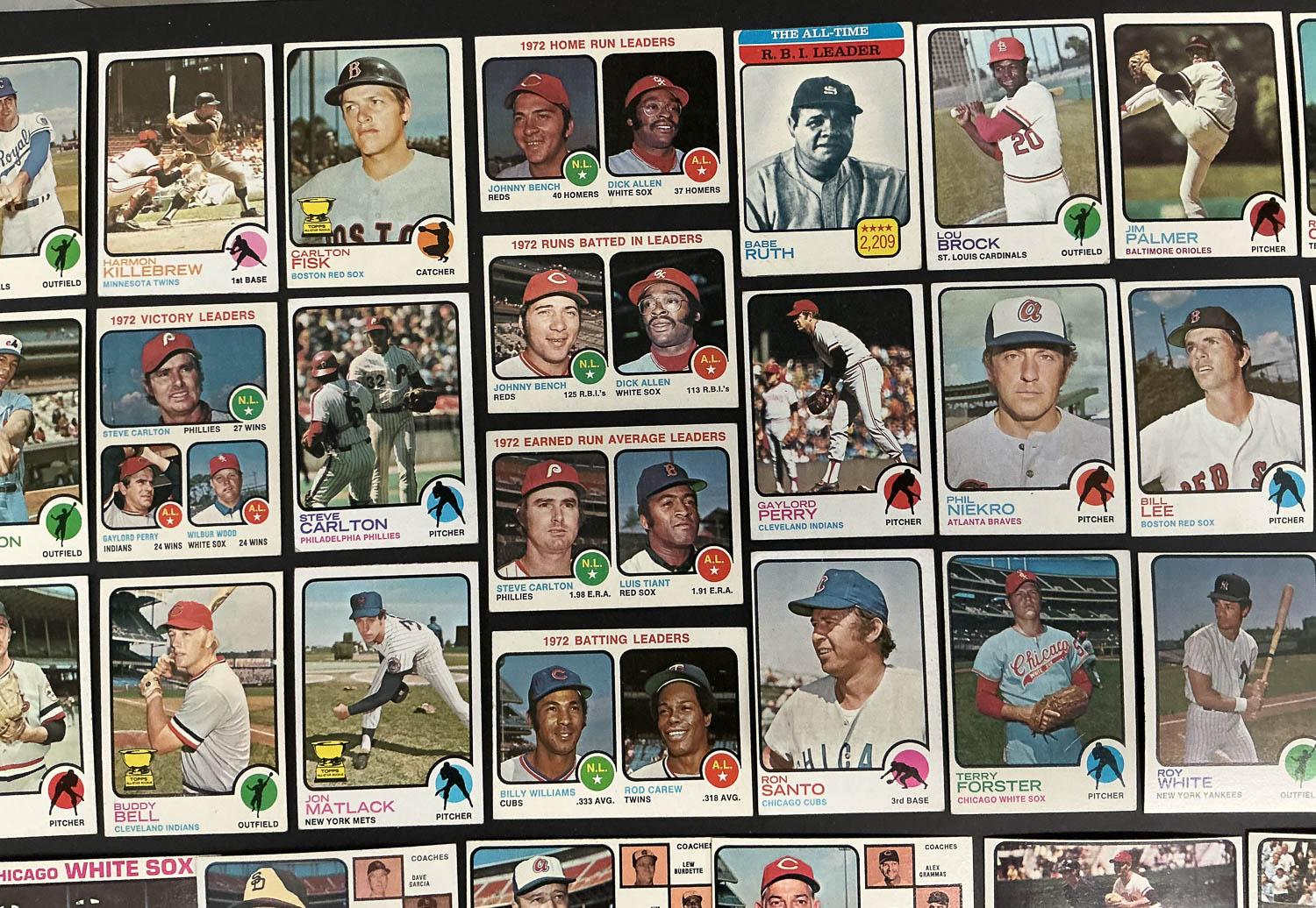 Lot of (120) 1973 Topps Baseball Cards : Inc. (2) Johnny Bench/Dick ...