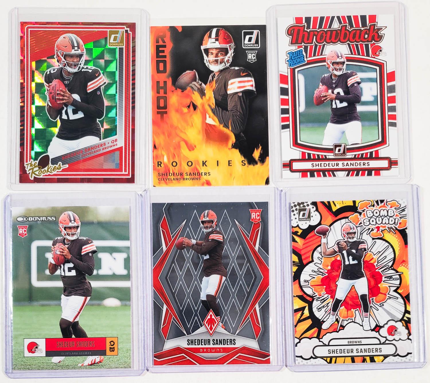 Lot of (6) Shedeur Sanders 2025 Rookie Cards | Auction of Champions