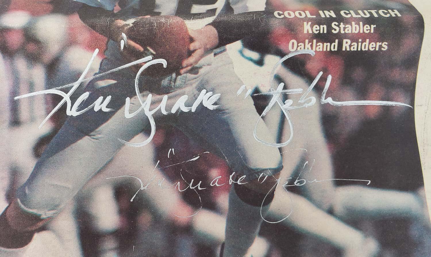 Ken "Snake" Stabler Signed 1977 The Sporting News Newspaper (JSA COA ...