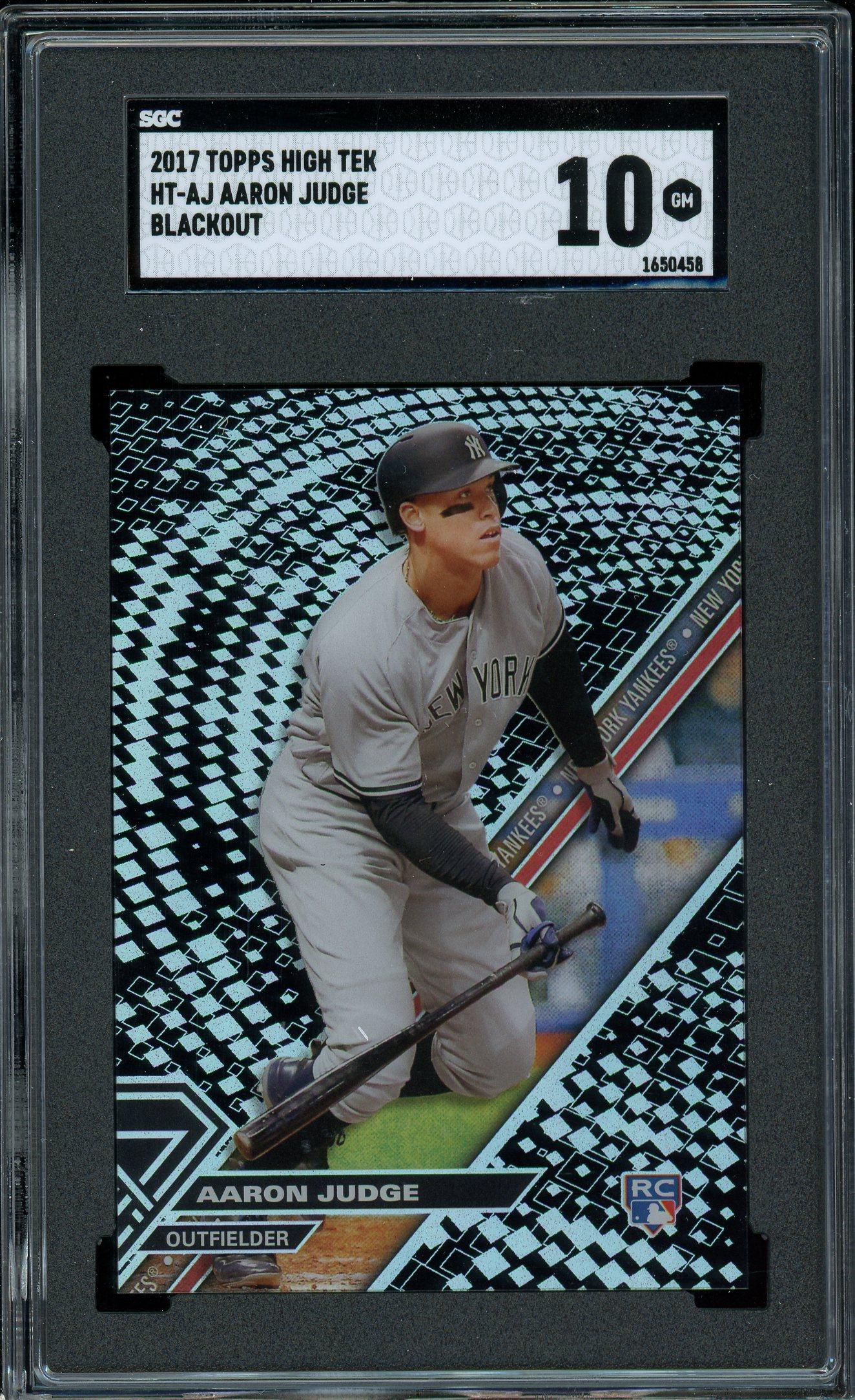 Aaron Judge 2017 Topps High Tek Blackout Rookie Card SGC Gem Mint 10 ...
