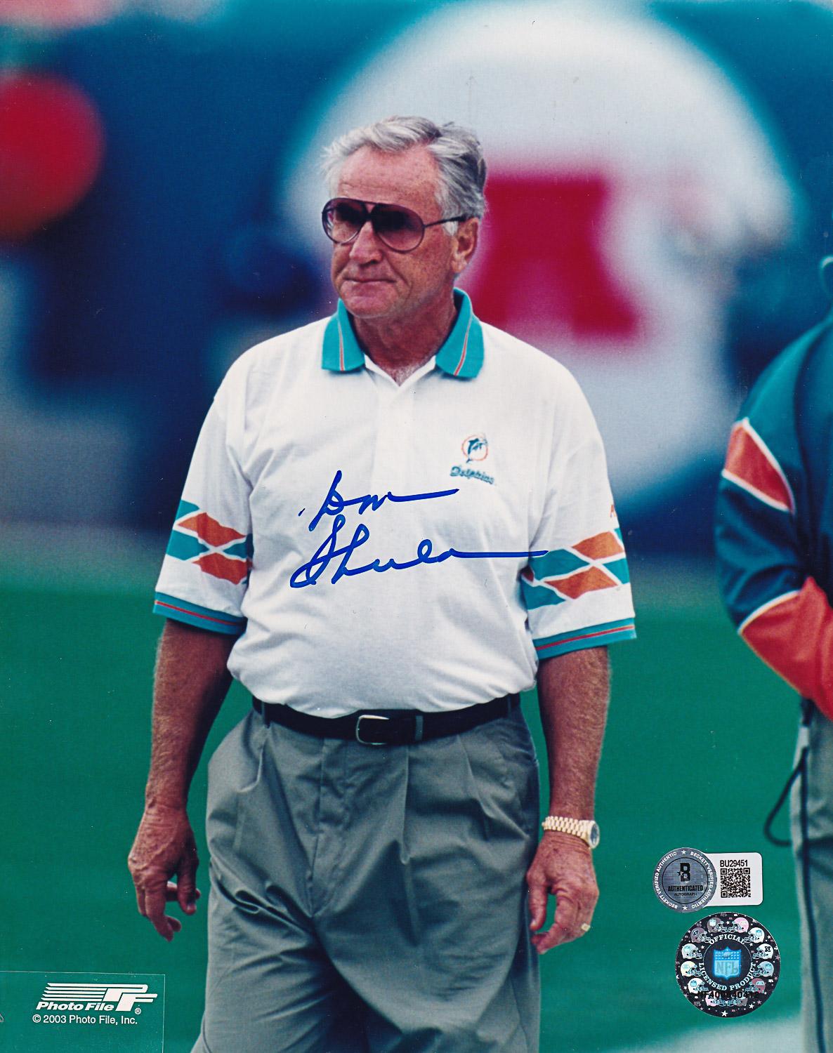Don Shula Signed Miami Dolphins 8x10 Photo (Beckett Certified ...