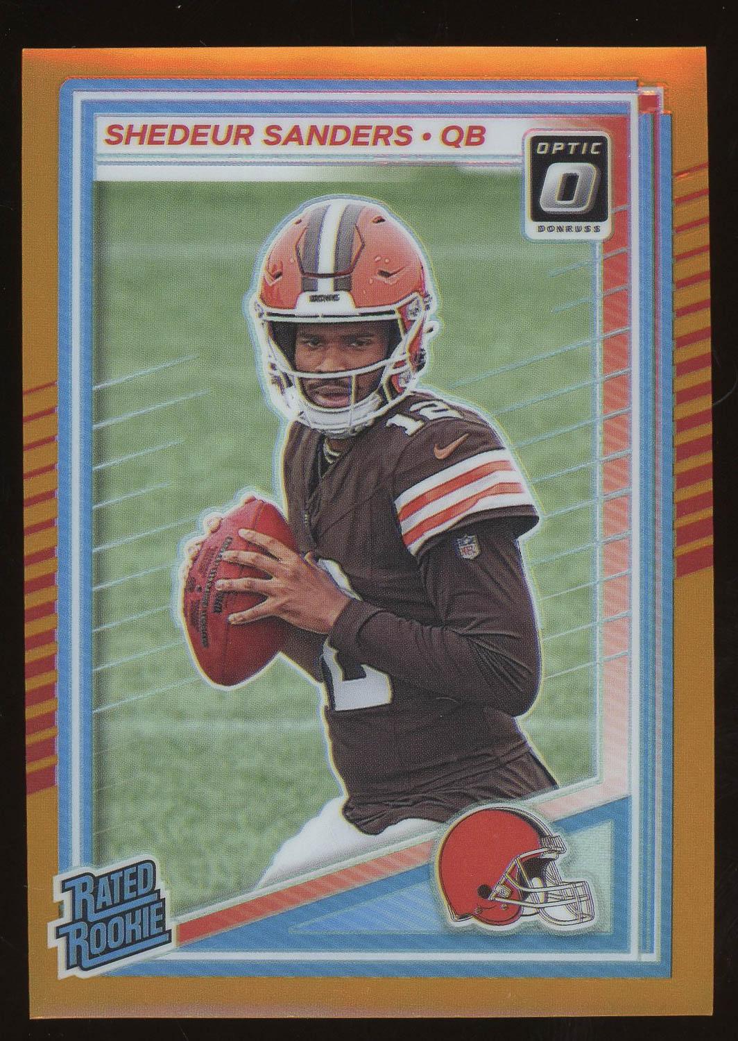 Shedeur Sanders 2025 Donruss Optic Rated Rookie Orange /299 | Auction ...