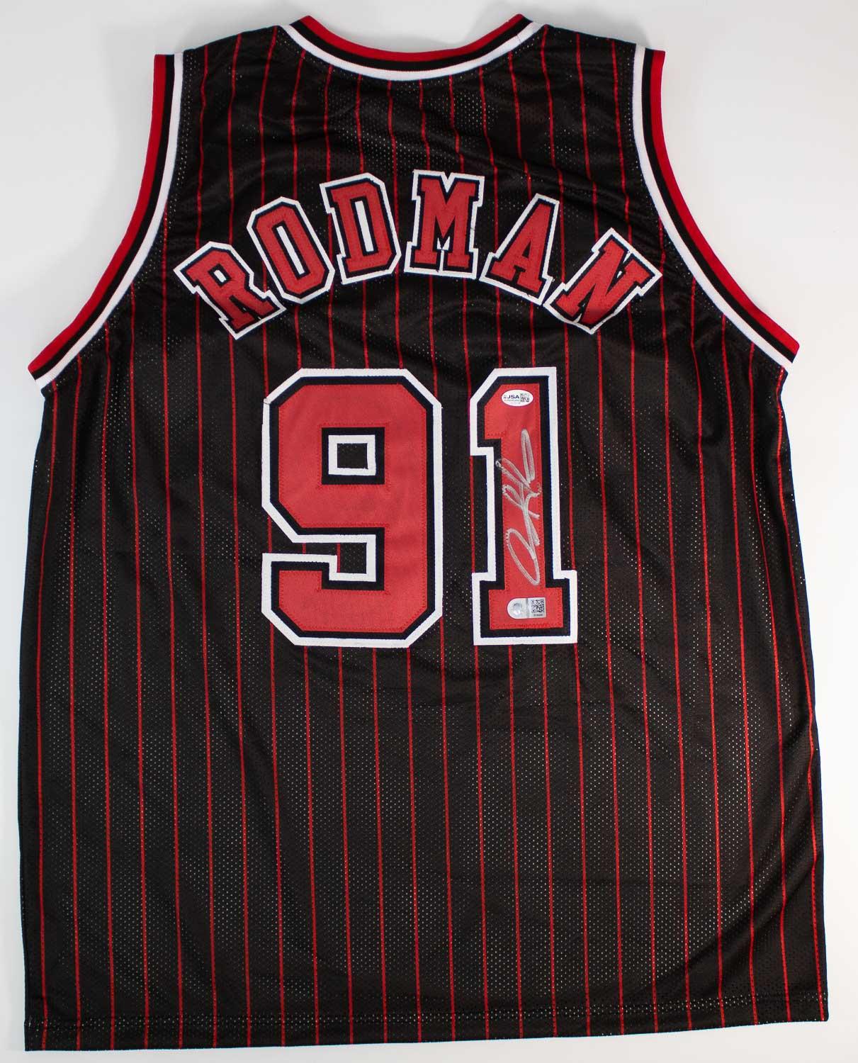 Dennis Rodman Signed Chicago Bulls Custom Jersey (JSA Certified ...