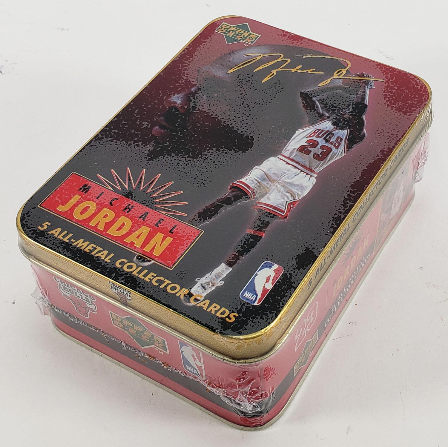 Sealed 1996 Upper Deck Michael Jordan 5-Metal Card Set Collector's Tin ...